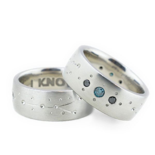 Men’s Matching Cosmic Wedding Rings| Men’s Wedding Rings