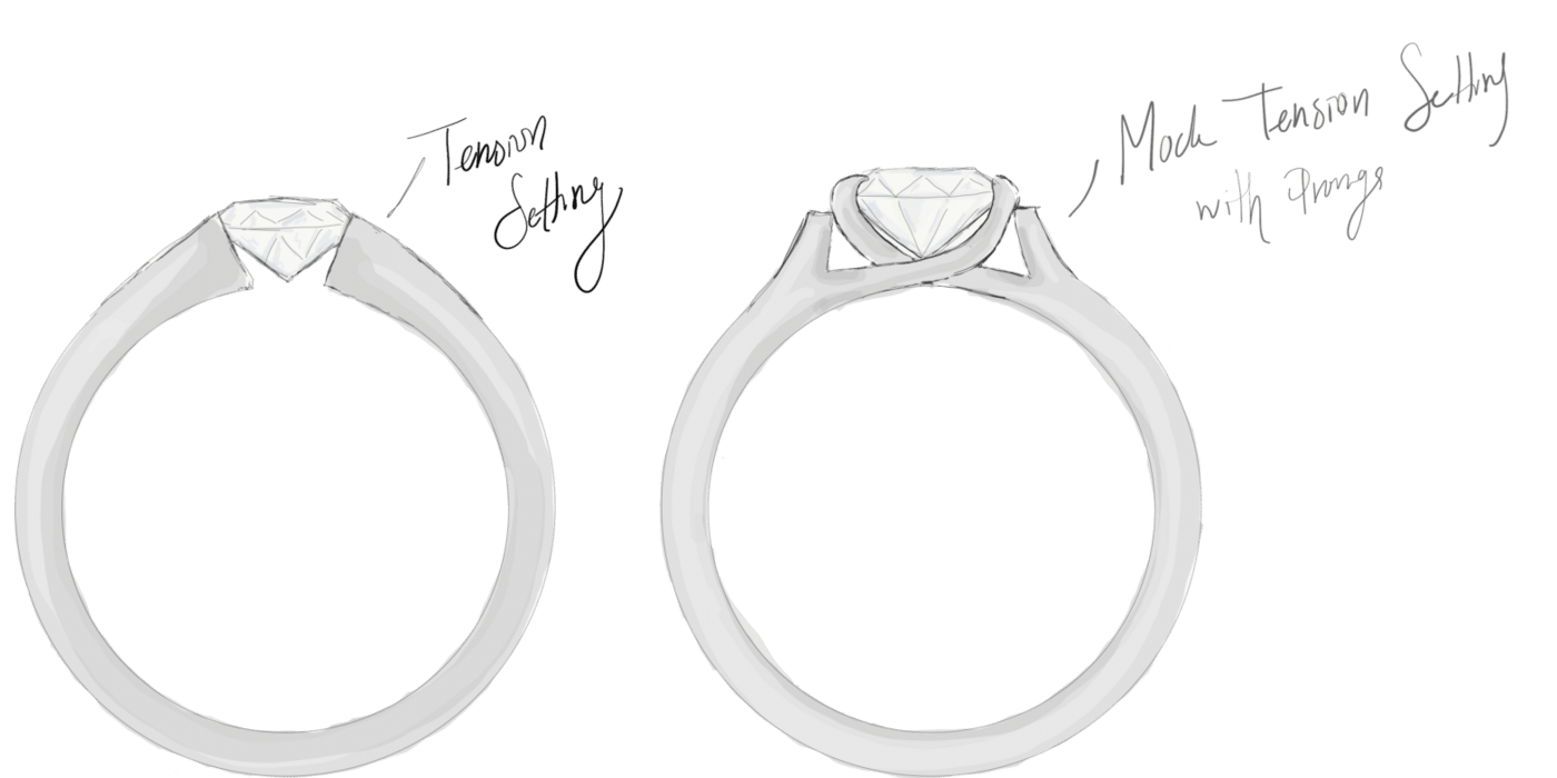 Tension Set Engagement Rings | Custom Engagement Rings | Custom Ring Design