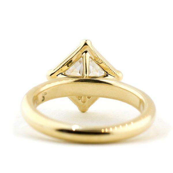 Kite Set Princess Cut Engagement Ring | Custom Engagement Rings