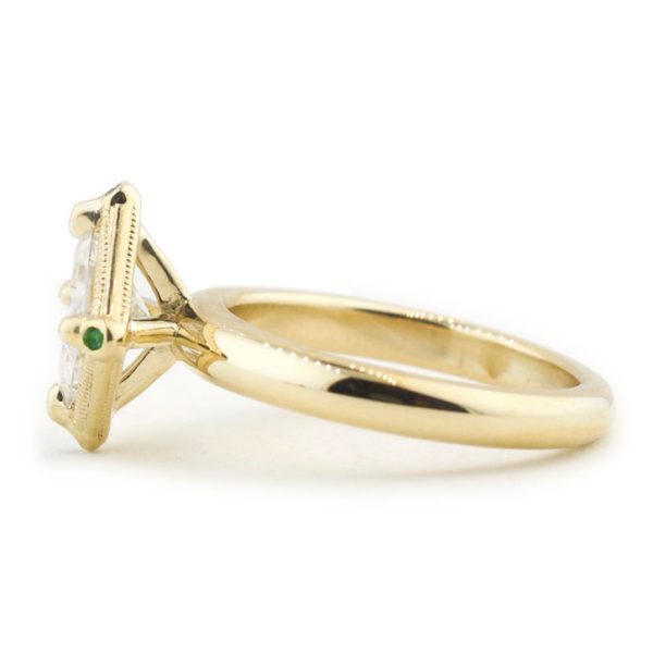Kite Set Princess Cut Engagement Ring | Custom Engagement Rings