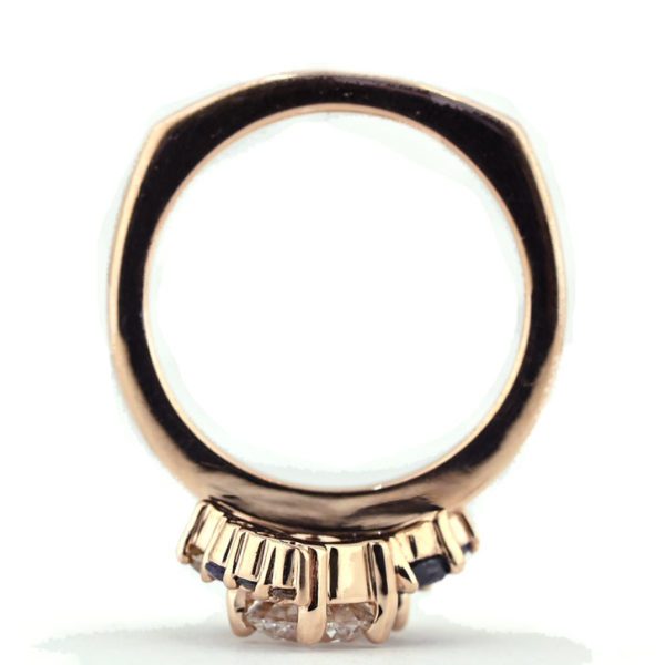 Vertical Cluster Ring | Custom Engagement Ring