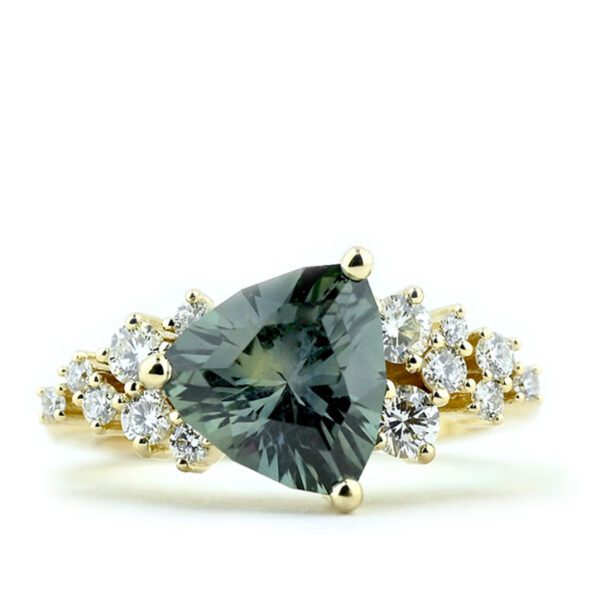 Trillion Cut Cluster Engagement Ring | Custom Engagement Rings
