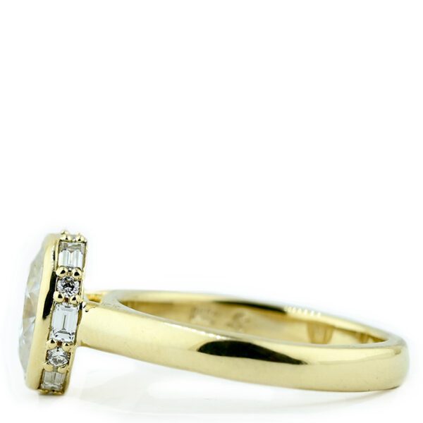 Bezel Set Oval Engagement Ring | Custom Engagement Ring
